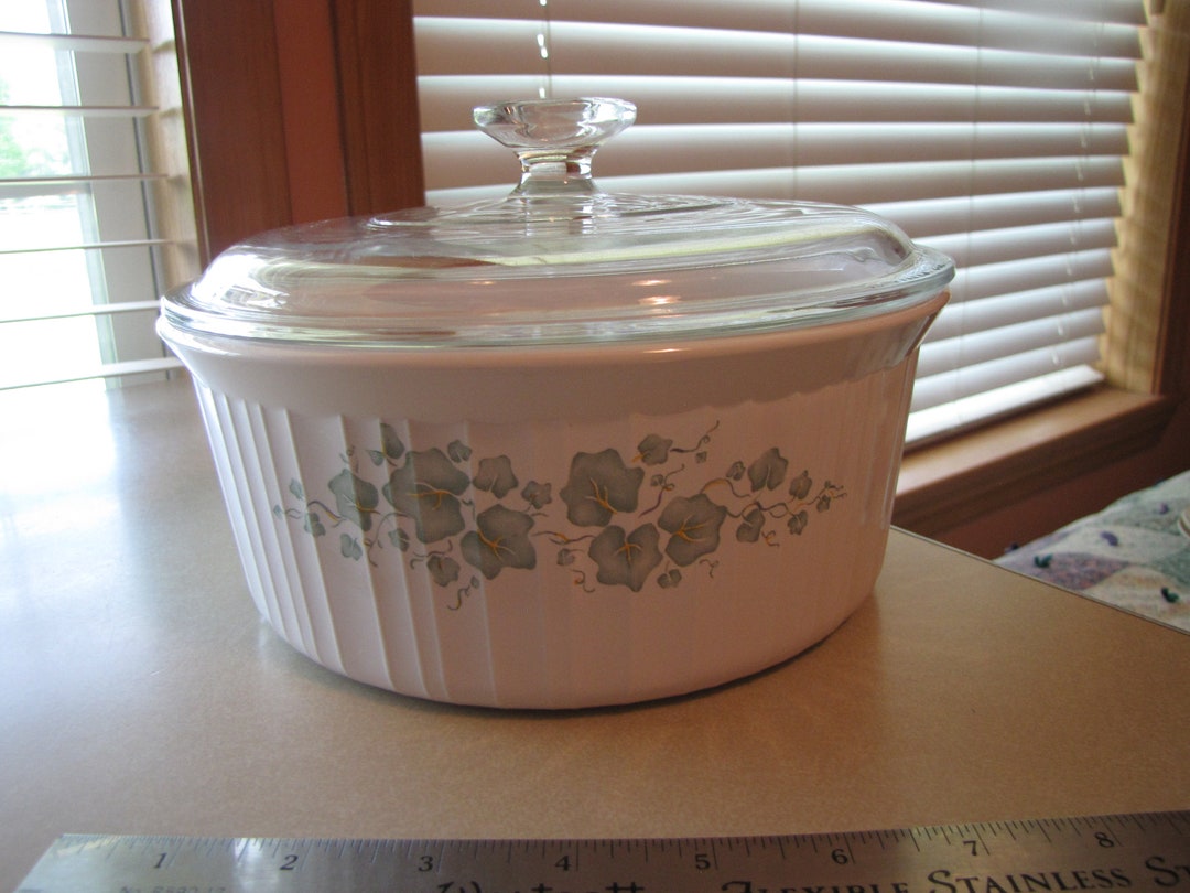 Vintage Corning Ware "callaway Ivy" Large Round F-1-B Covered Casserole ...