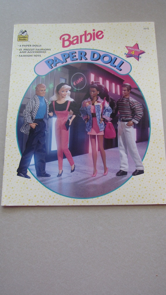 Golden Books Barbie Paper Doll Book 4-dolls 15 Outfits & | Etsy