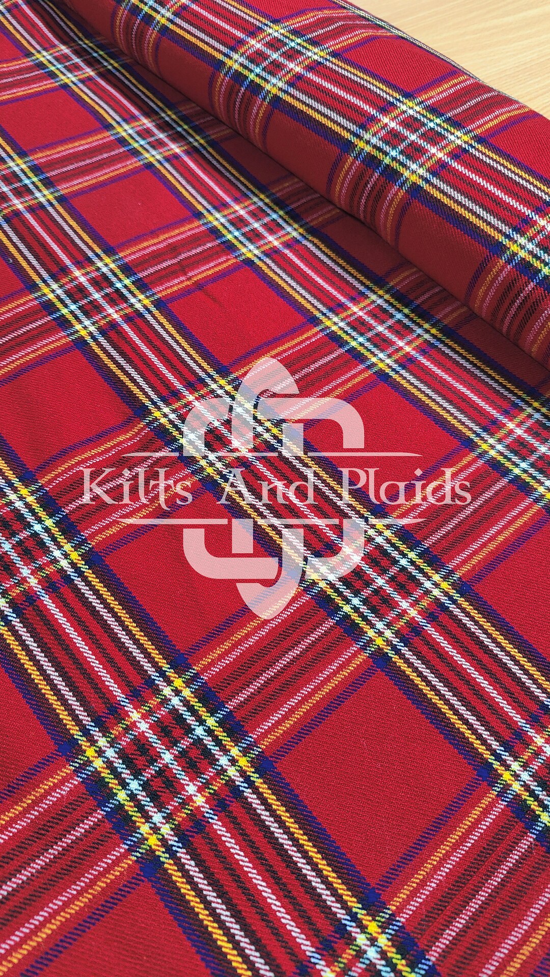 Royal Stewart Tartan - Homespun 100% Acrylic 16 Oz Tartan Fabric - Machine Washable - 54 Inches ...