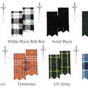 Kilt Flashes - Kilt Pin - Scottish Kilt Hose Sock Garters Flashes ...