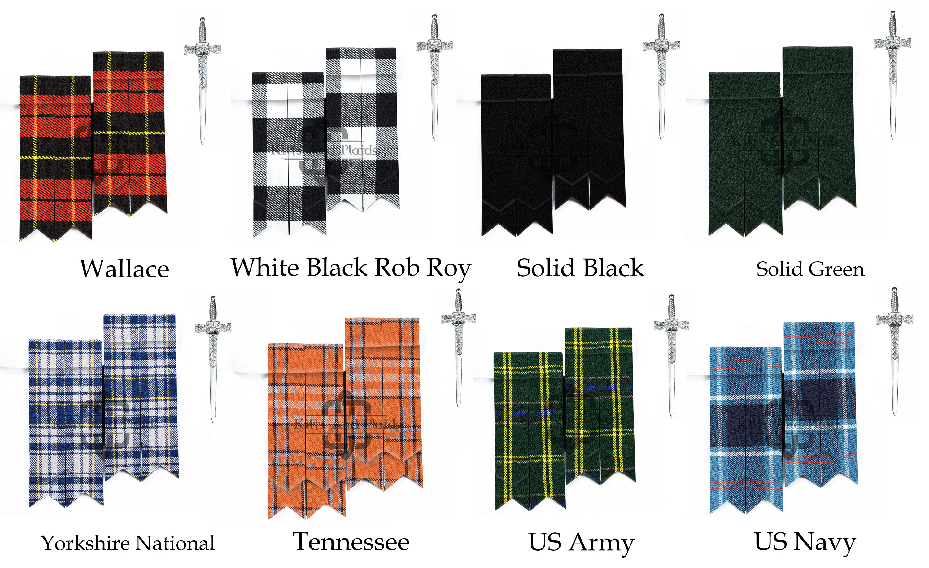 Kilt Flashes Kilt Pin Scottish Kilt Hose Sock Garters Flashes ...