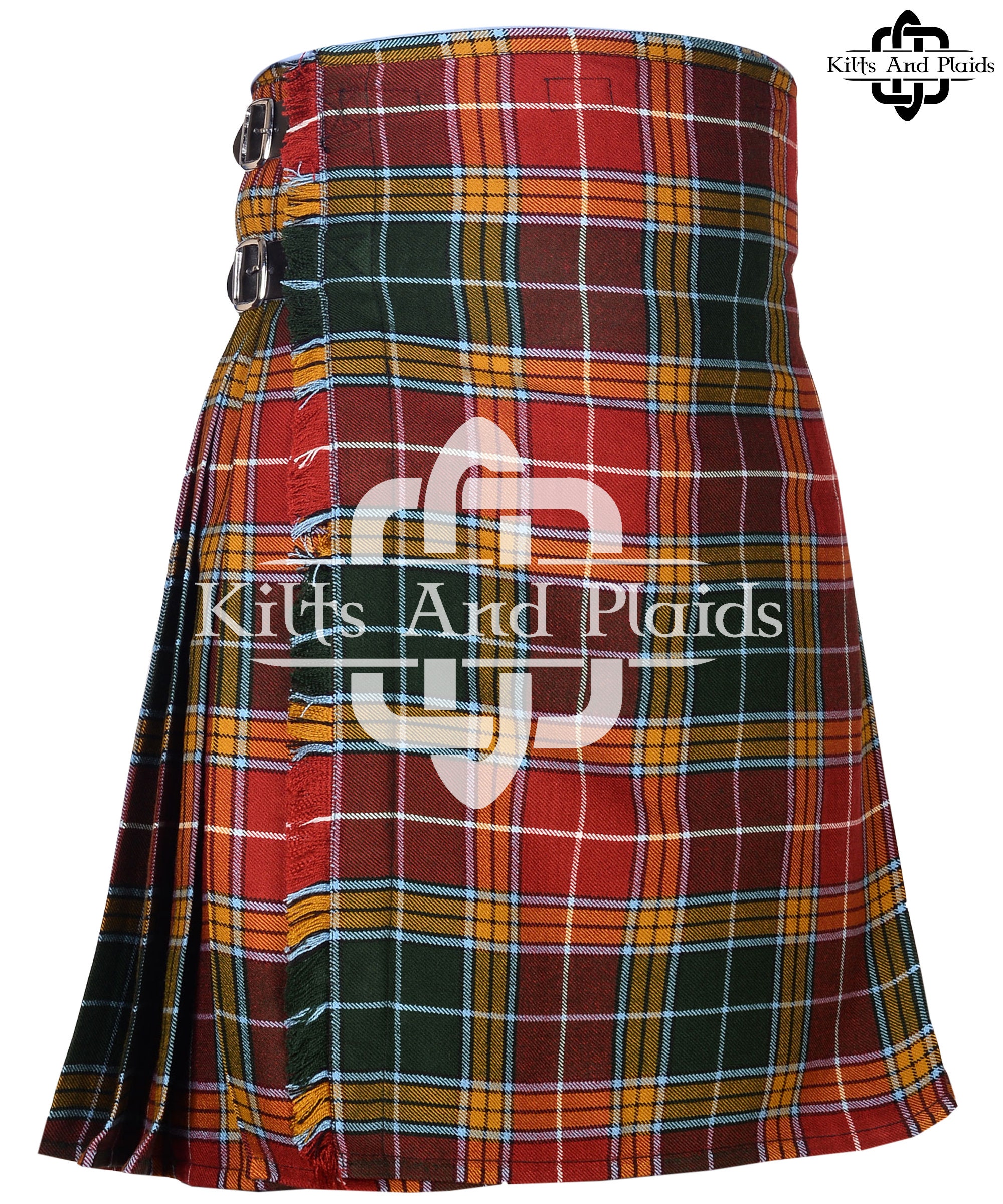 Buchanan Ancient Tartan Scottish 8 Yard Traditional Highlander Kilt for Men 16 Oz Tartan Made to ...