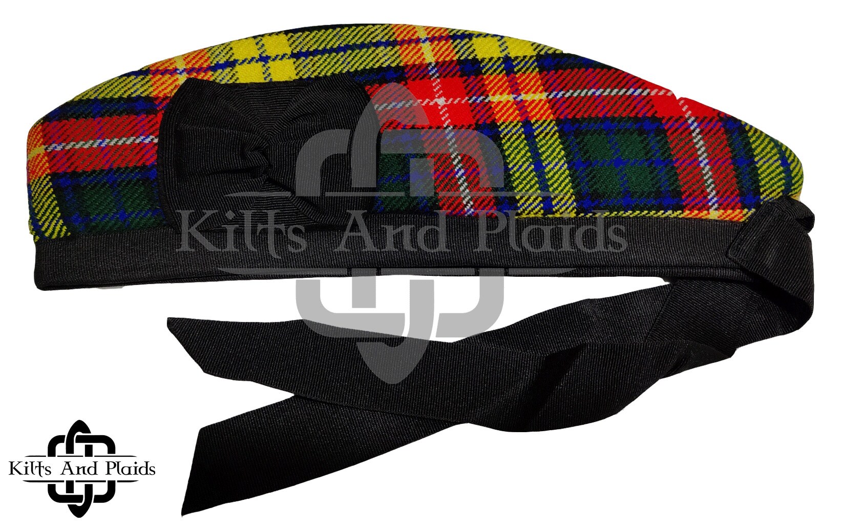 Scottish Tartan Glengarry Cap Military Bagpiper Hat Tartan Kilt Cap ...