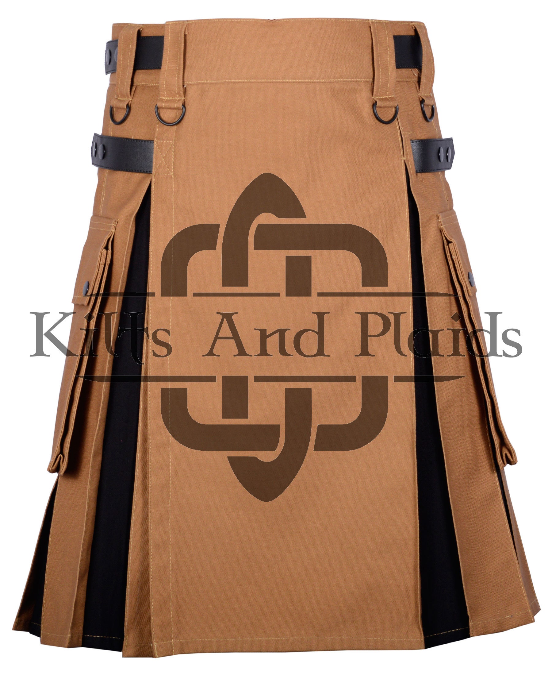 Scottish Hybrid Kilts for Men - Utility Cargo Pockets Kilt - Cotton and ...