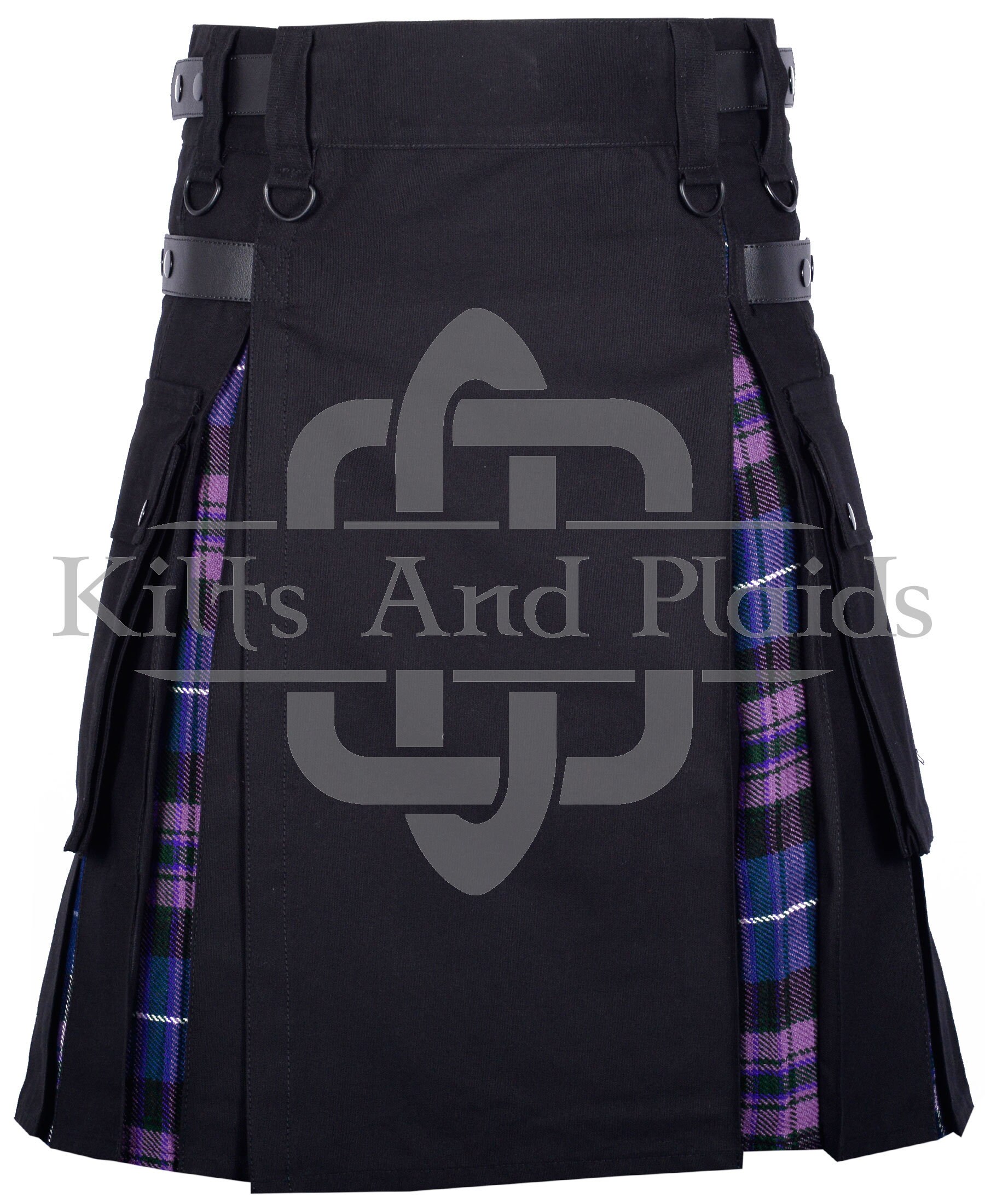 Scottish Hybrid Kilts for Men - Utility Cargo Pockets Kilt - Cotton and ...