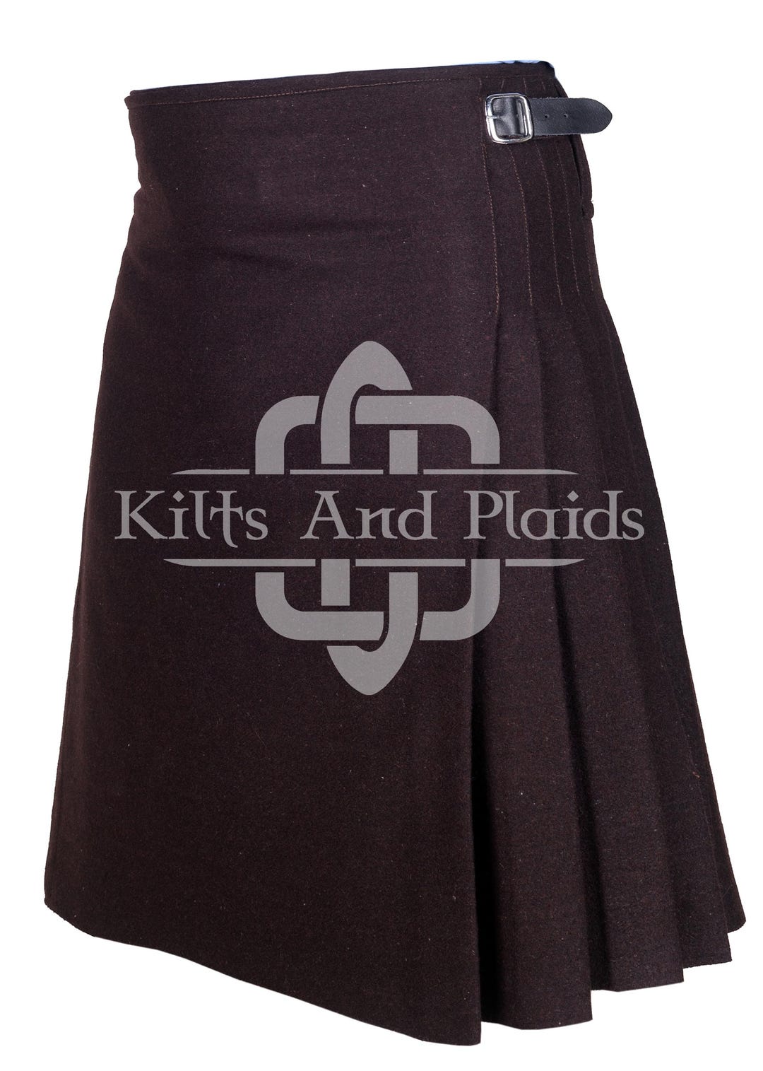 BROWN Wool Kilt - Scottish 8 Yard Wool Kilts - Kilt for Men ...