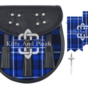 Scottish Kilt Sporran - Tartan Kilt Sporran - Pair of Flashes - Kilt ...