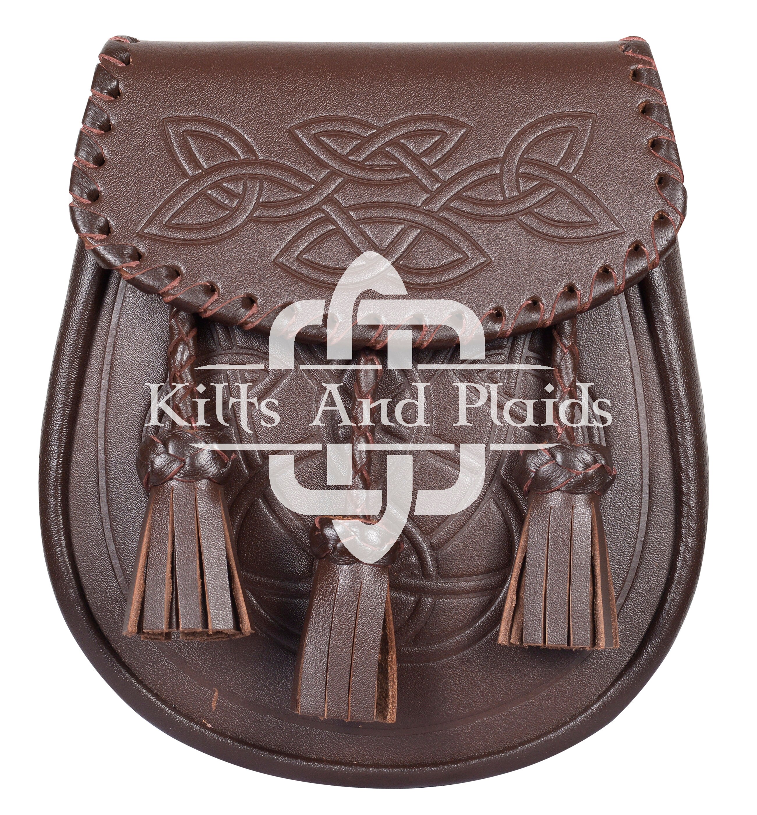Brown Leather Day Sporran Kilt Sporran Premium Handmade Leather Sporran ...
