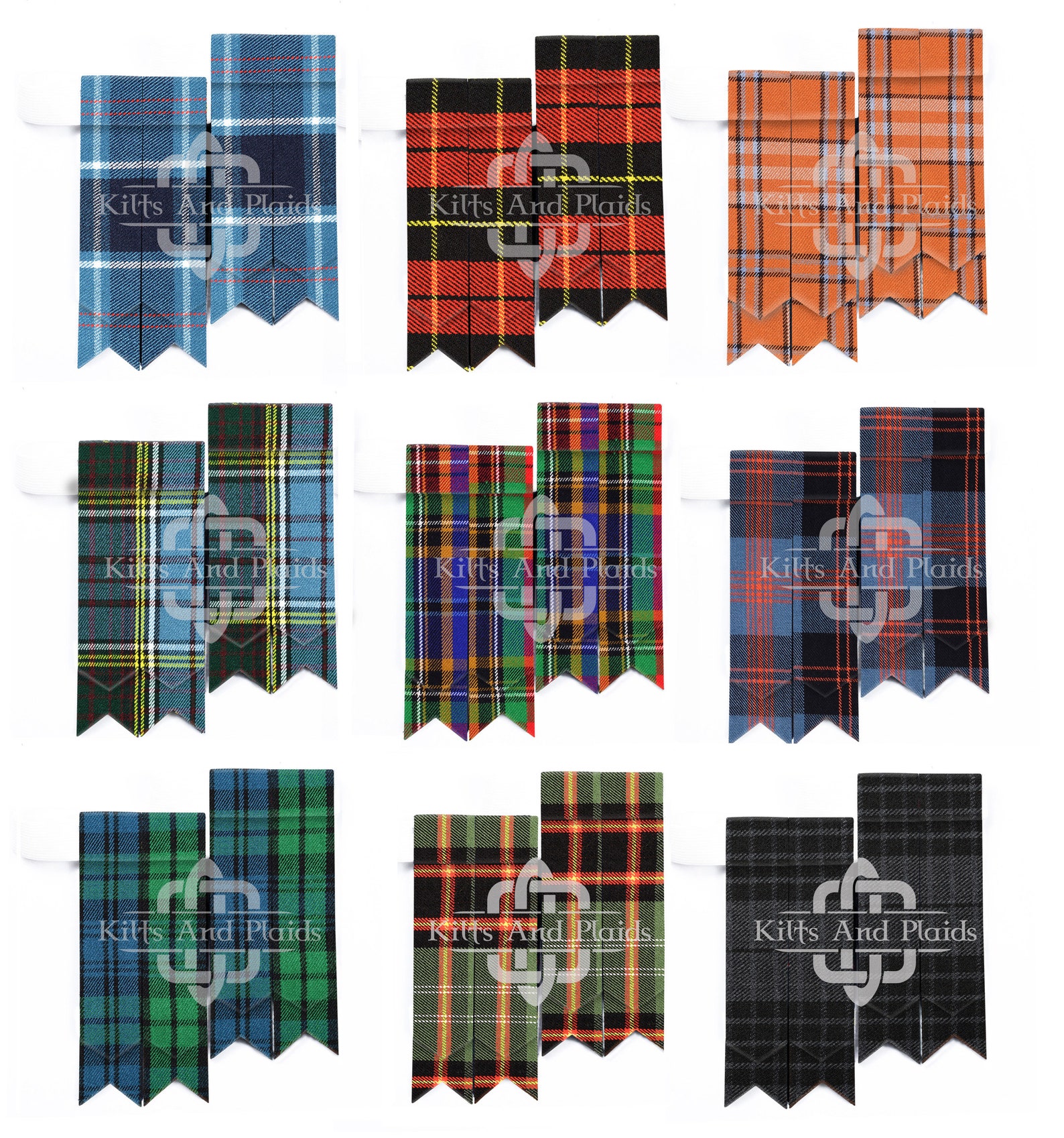 Kilt Flashes Scottish Kilt Hose Sock Garters Flashes Highlander Tartan ...