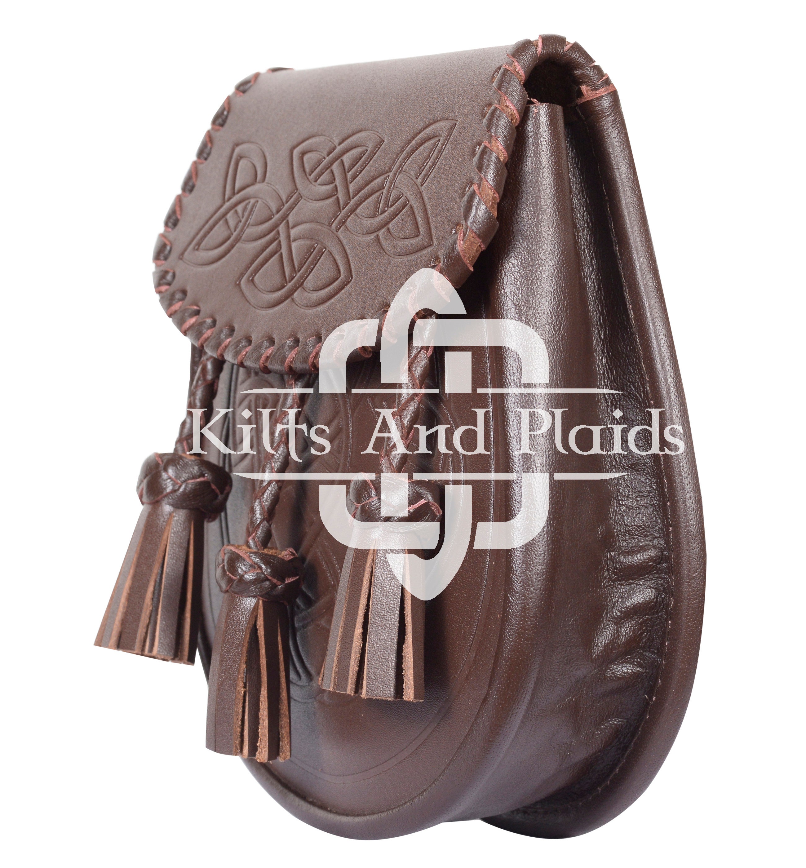 Brown Leather Day Sporran Kilt Sporran Premium Handmade Leather Sporran ...