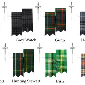 Kilt Flashes - Kilt Pin - Scottish Kilt Hose Sock Garters Flashes ...