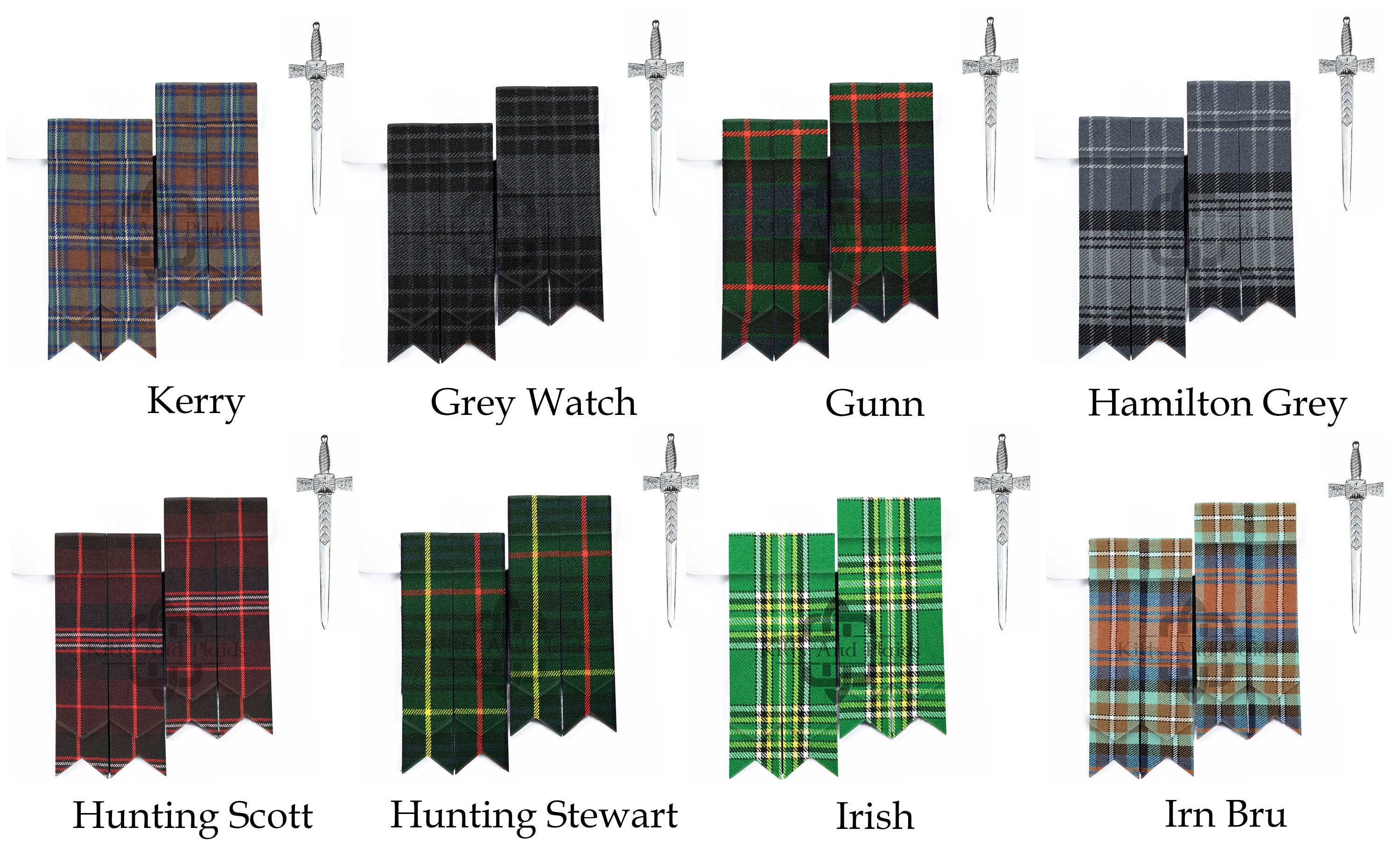 Kilt Flashes Kilt Pin Scottish Kilt Hose Sock Garters Flashes ...