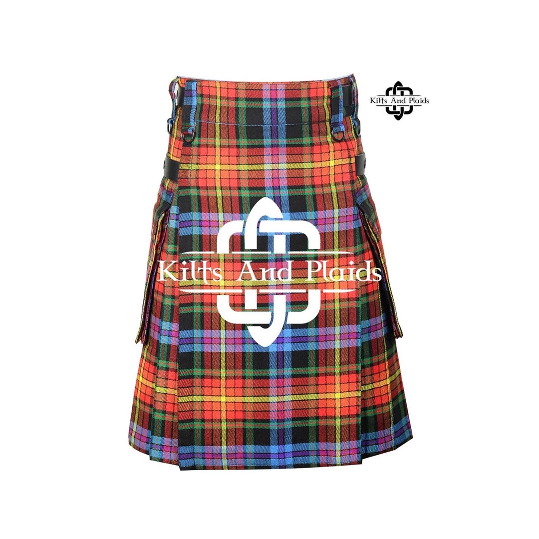 LGBTQ Pride Kilts - Men's Utility Kilt - Modern Utility Kilt for Men ...