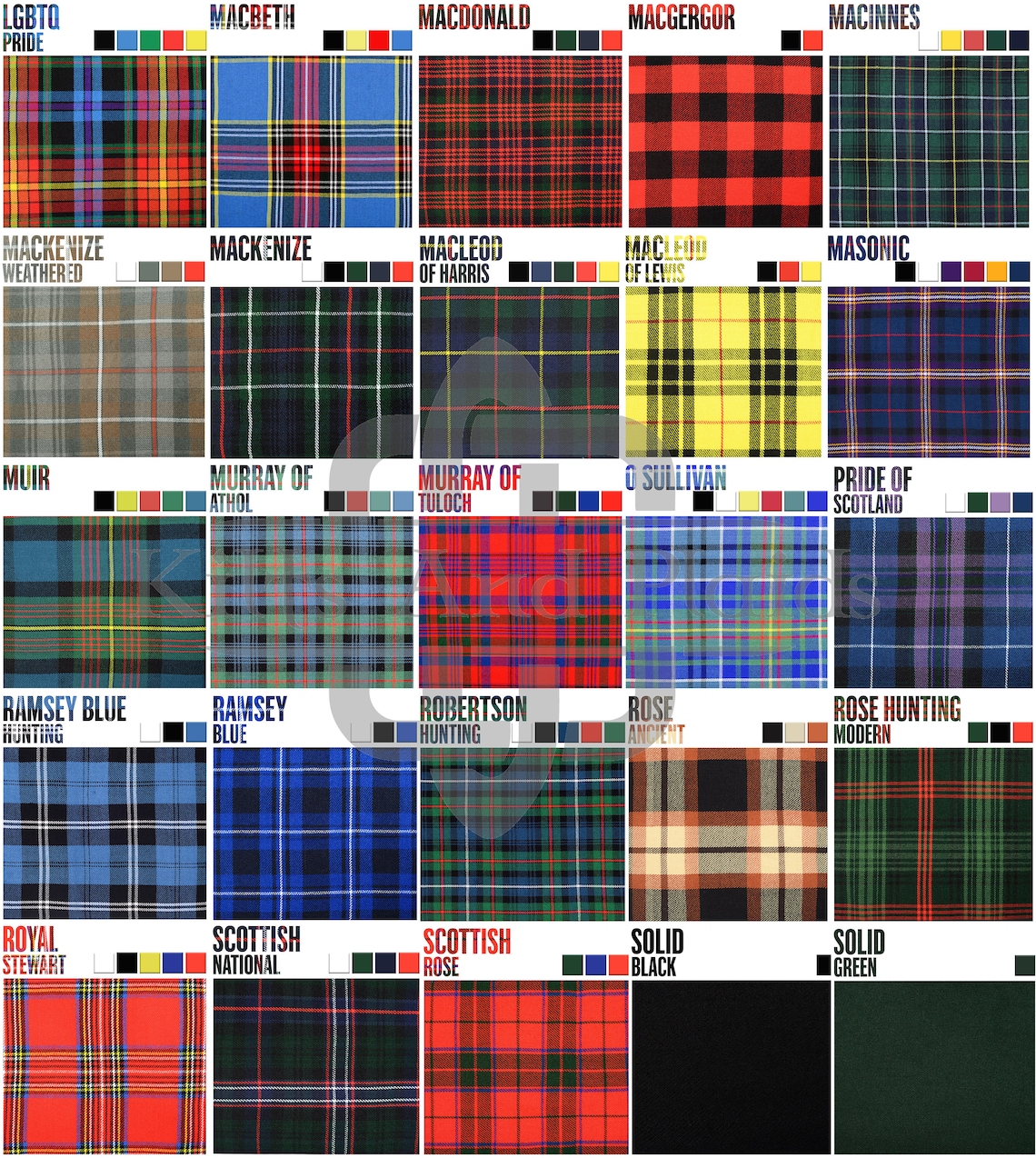Kilt Flashes - Scottish Kilt Hose Sock Garters Flashes Highlander ...