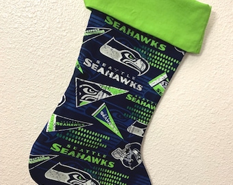 Seattle Seahawks Handmade Christmas Stocking - Etsy