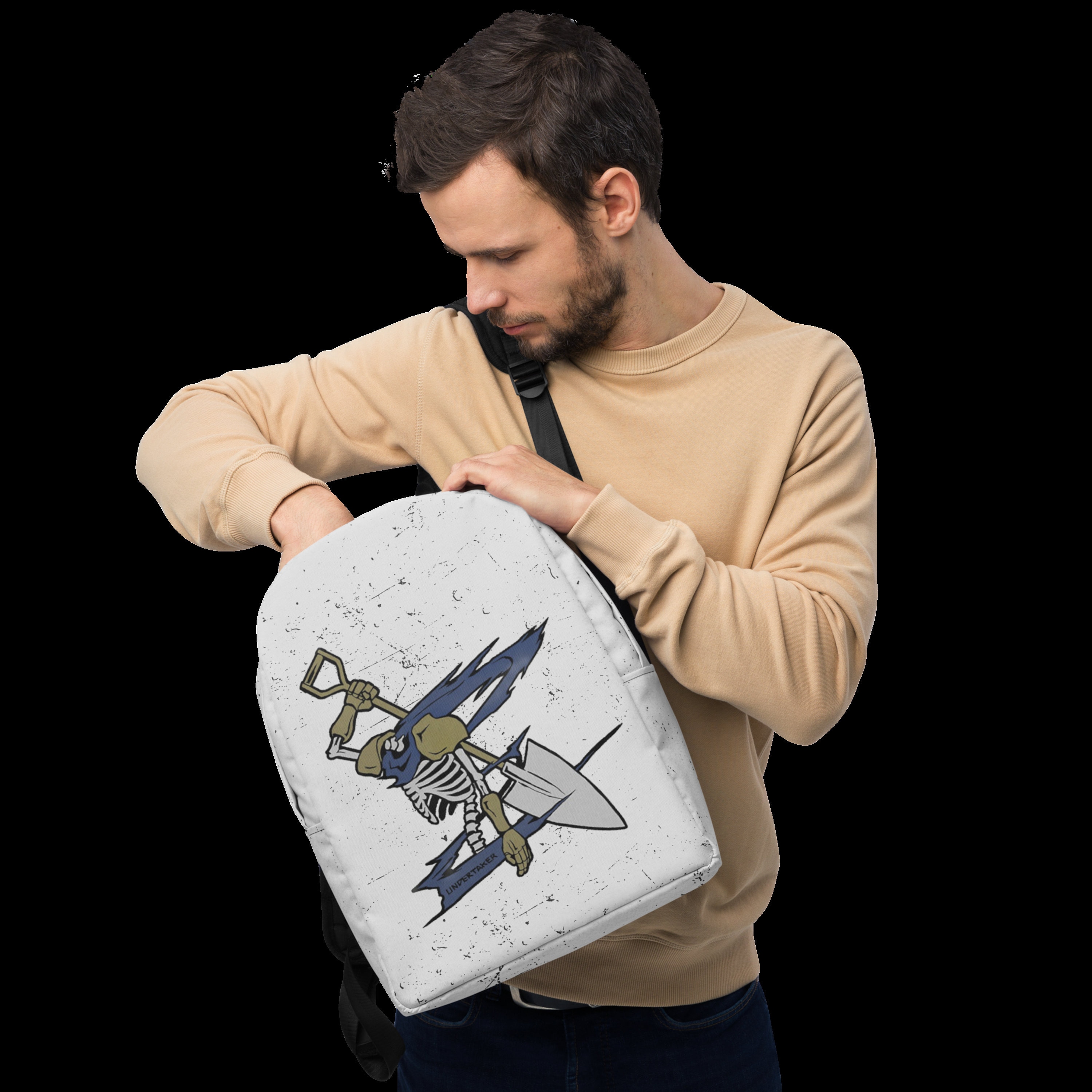 Skeleton No Head Minimalist Backpack - Etsy