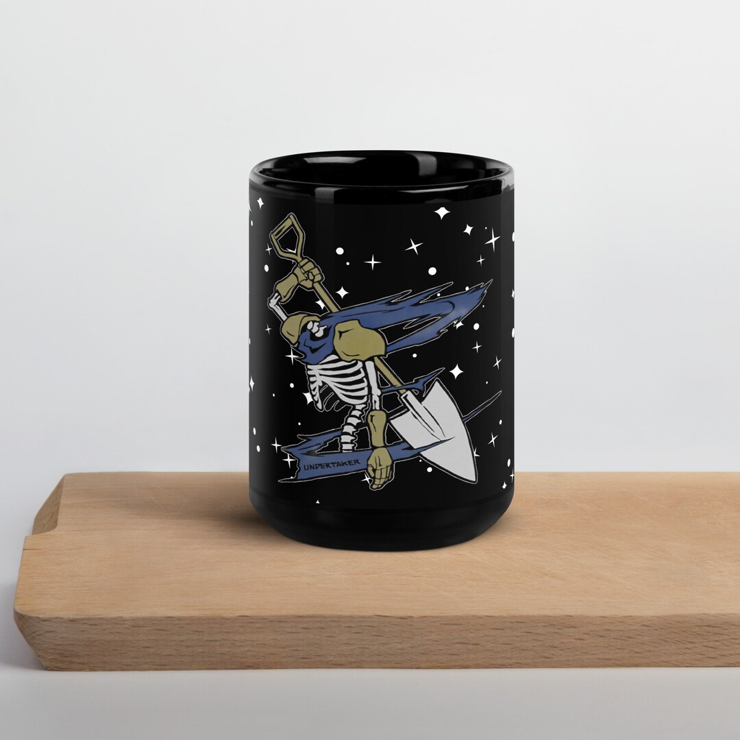 Skeleton No Head Black Glossy Mug - Etsy