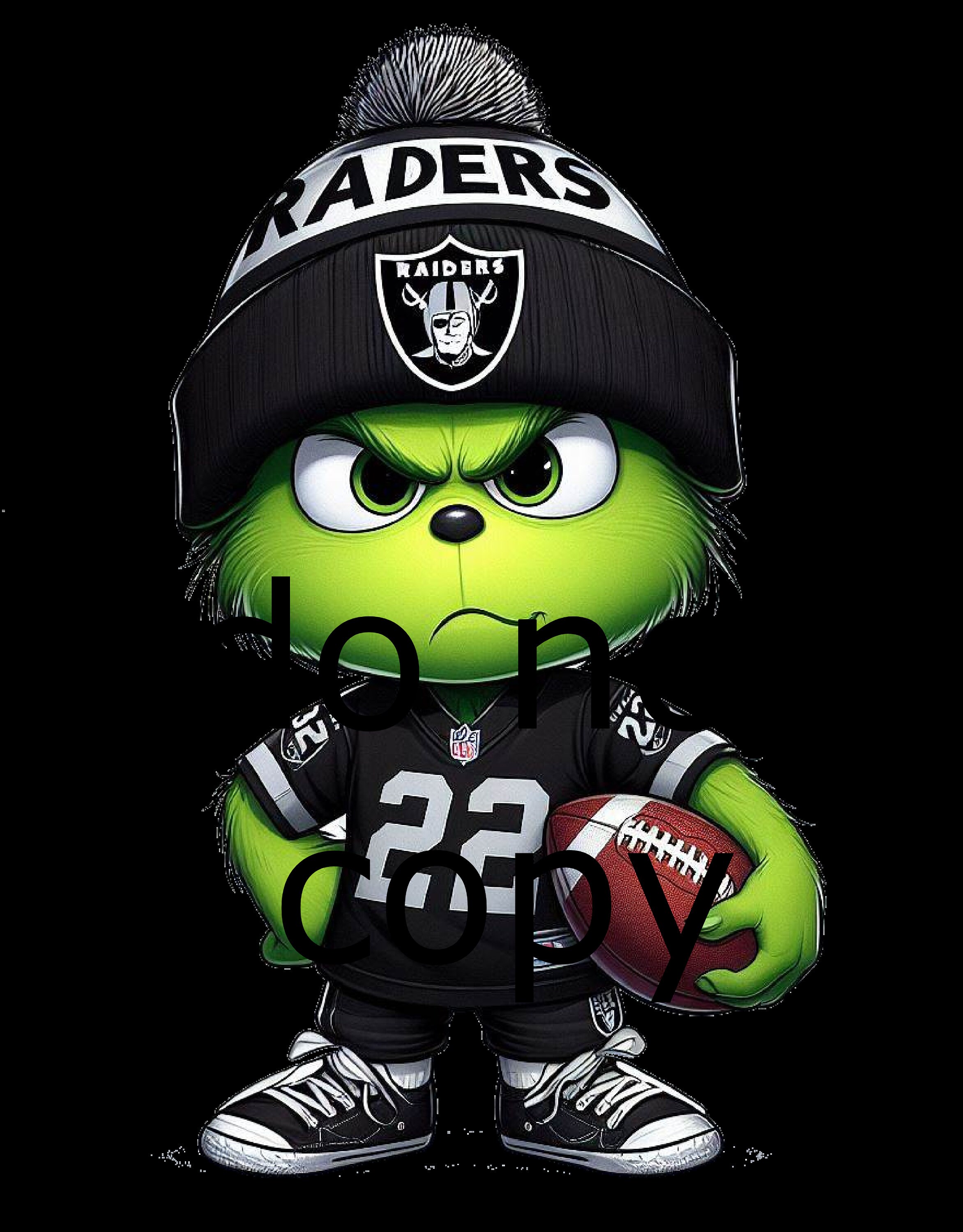 Grinch Football Raiders - Etsy