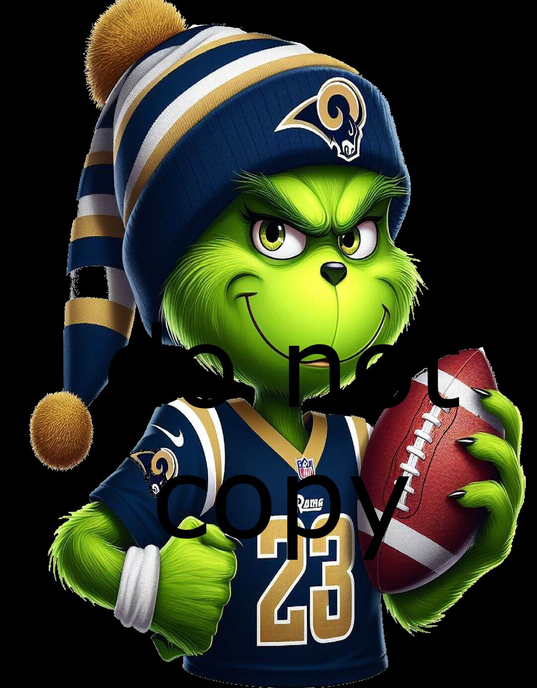 Grinch Football Player - Etsy