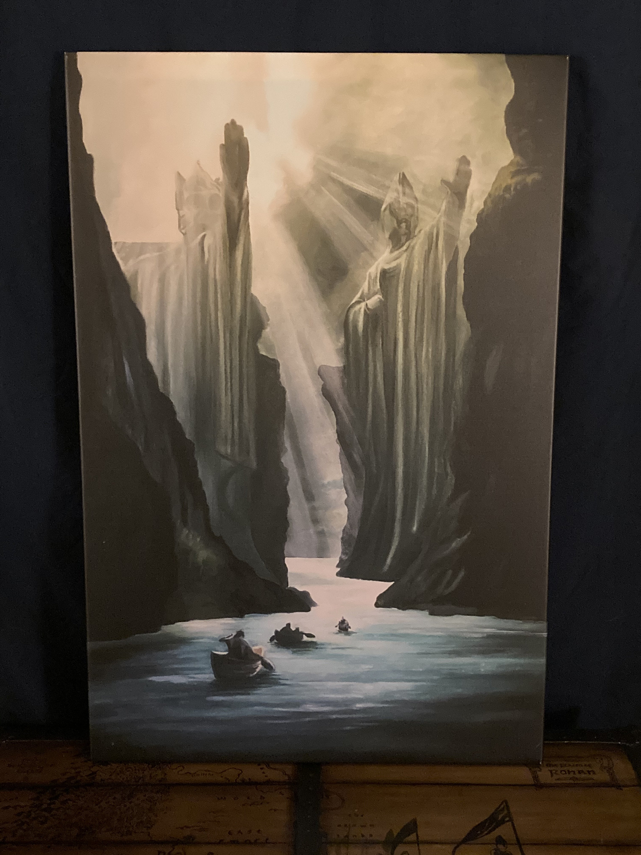 The Argonath Lord of the Rings LOTR Fellowship Painting - Etsy