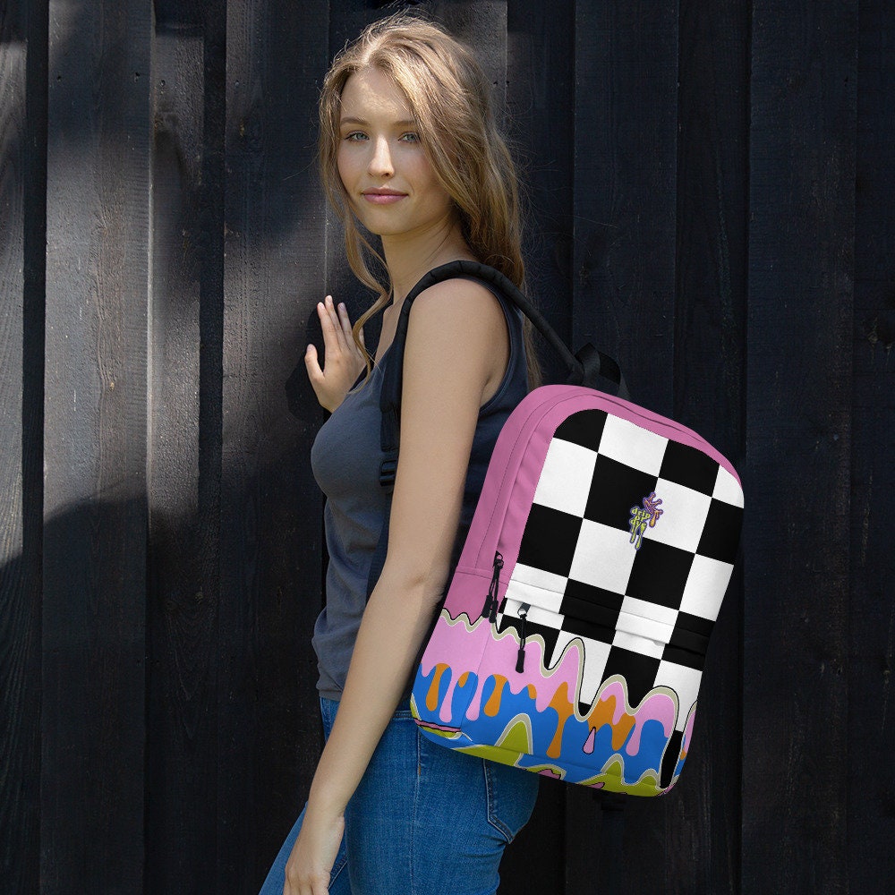 DRIP OR DYE Checker Drip Backpack Spongebob Patrick Inspired - Etsy