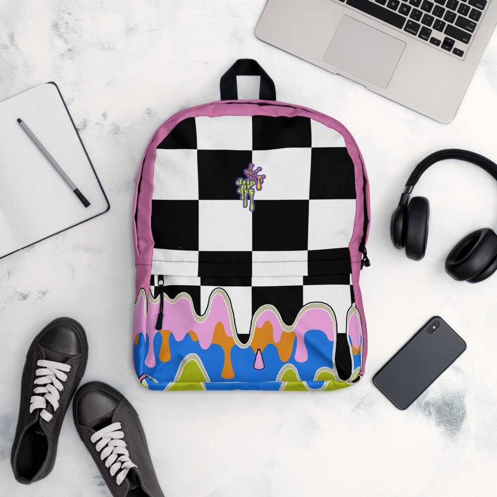 DRIP OR DYE Checker Drip Backpack Spongebob Patrick Inspired - Etsy