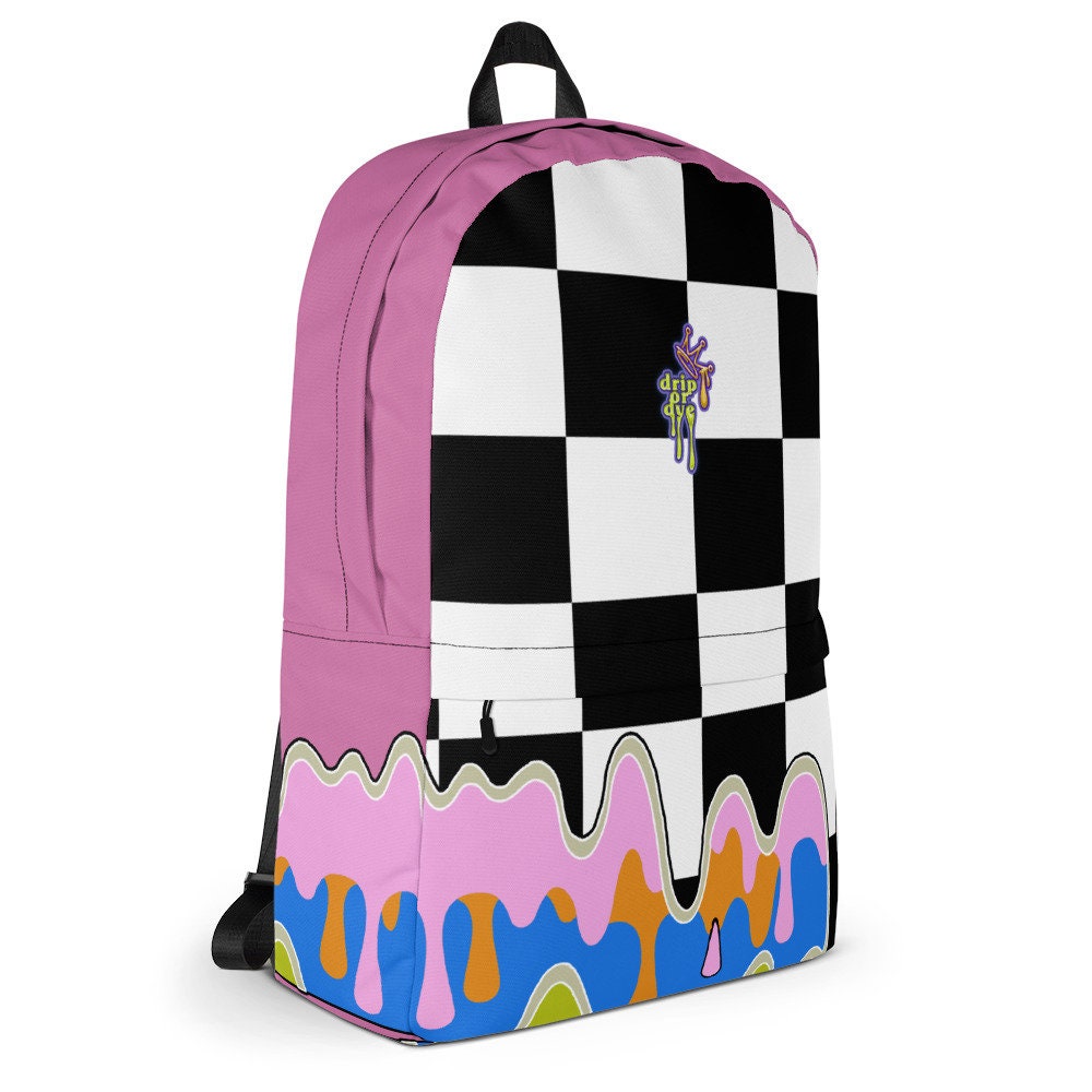 DRIP OR DYE Checker Drip Backpack Spongebob Patrick Inspired - Etsy