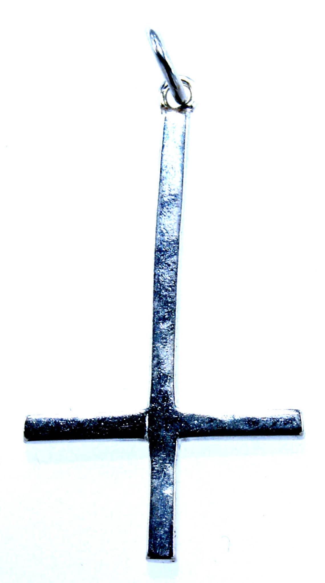 Upturned Cross Satan Devil 925 Silver Sterling Reverse | Etsy