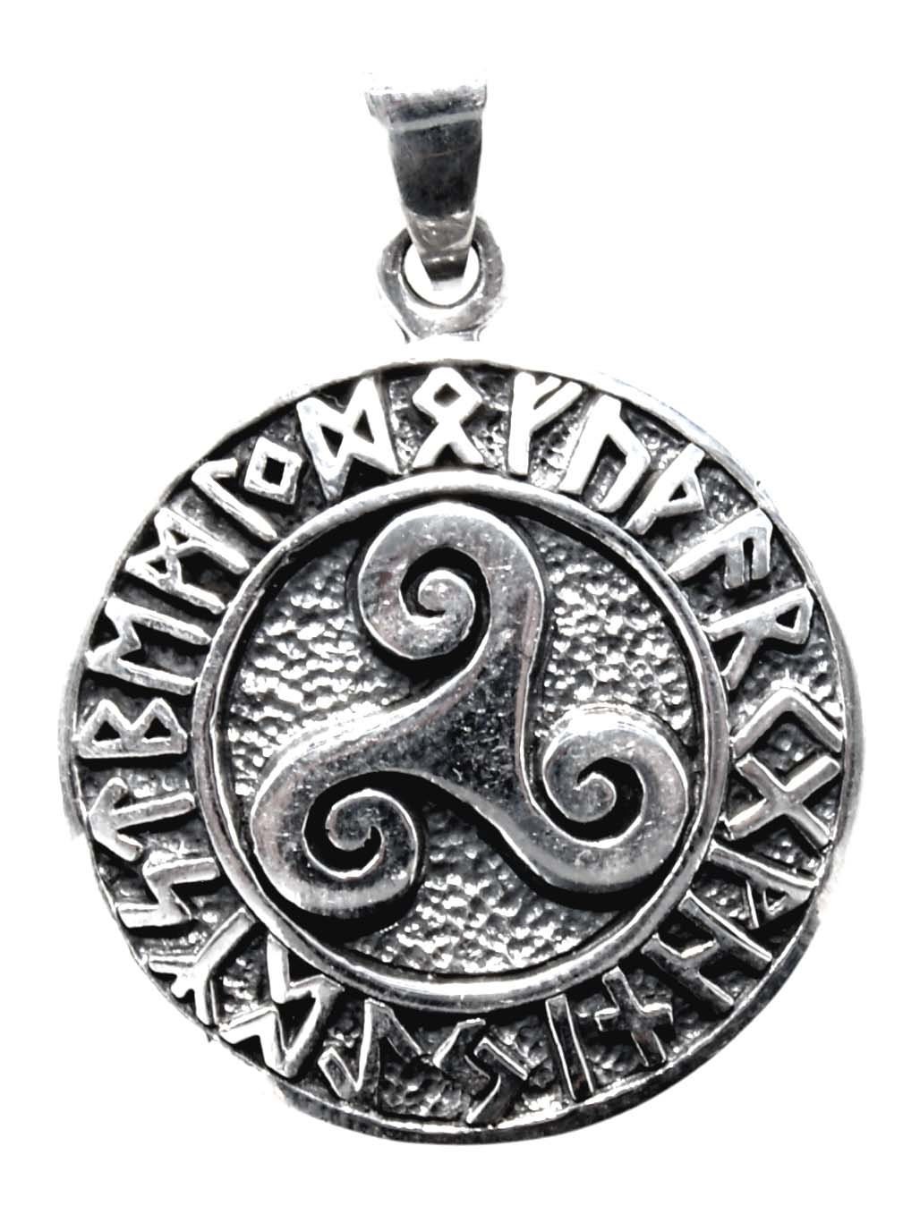 Triskele 925 Silber Anhänger Runen Triskelen Dreierspirale | Etsy