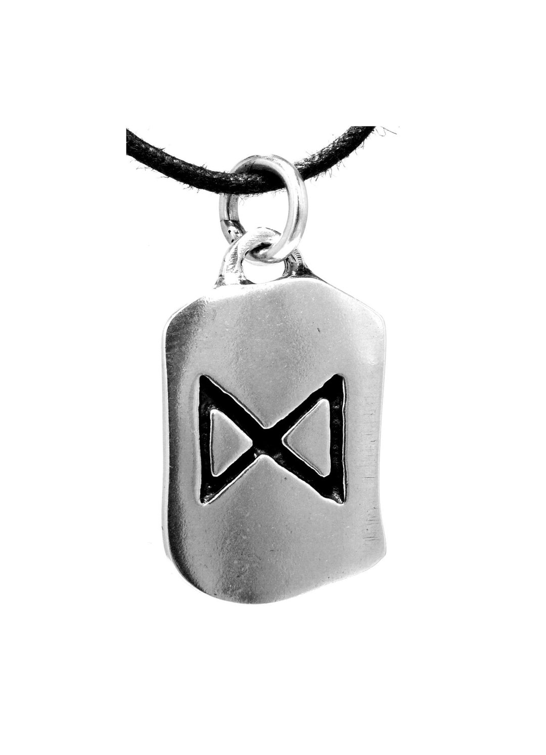 Rune Dagaz Necklace Pendant 925 Sterling Silver Letter D Dagaz Daeg ...