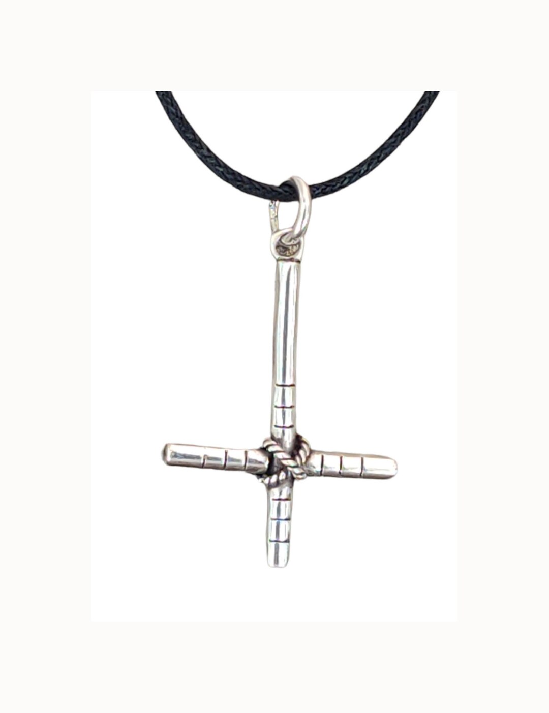 Inverted Cross Pendant 925 Silver Satanist Satan Inverted Chain No.65 ...