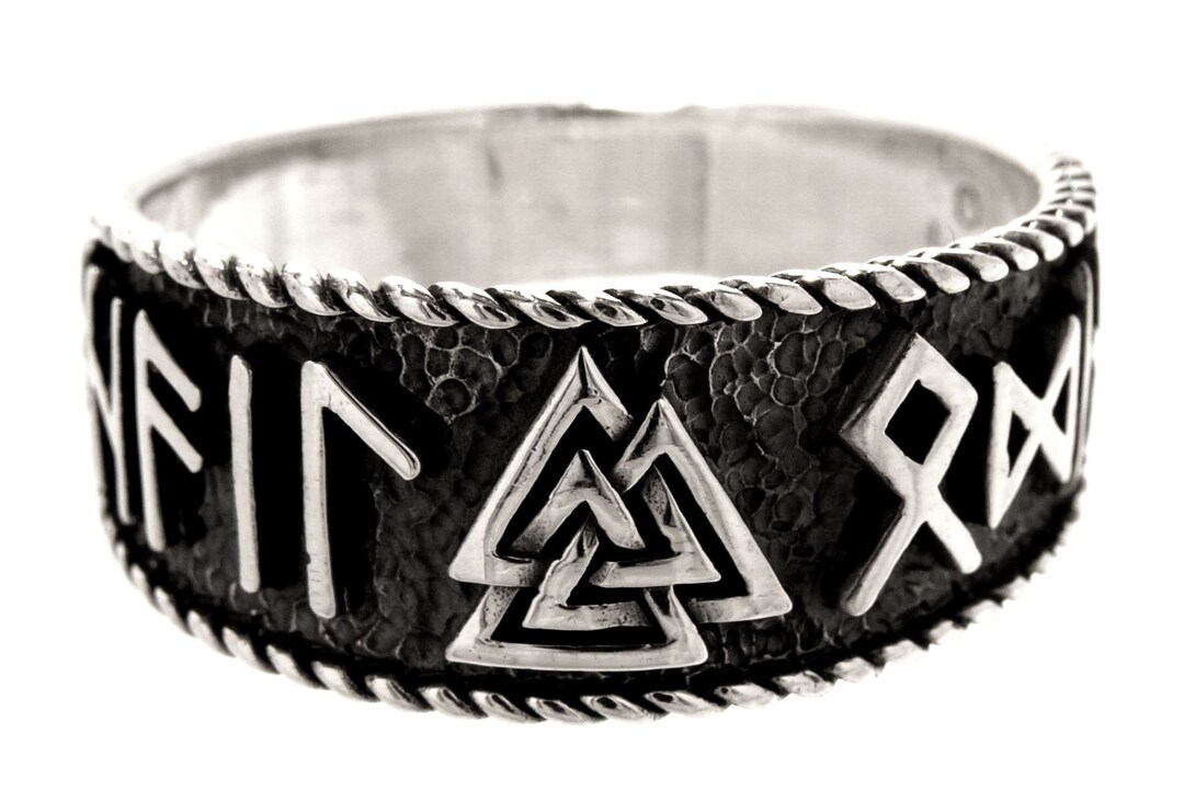 Ring Wotan's Knot Valknut Hail Odin Wotan Made of 925 Sterling Silver ...