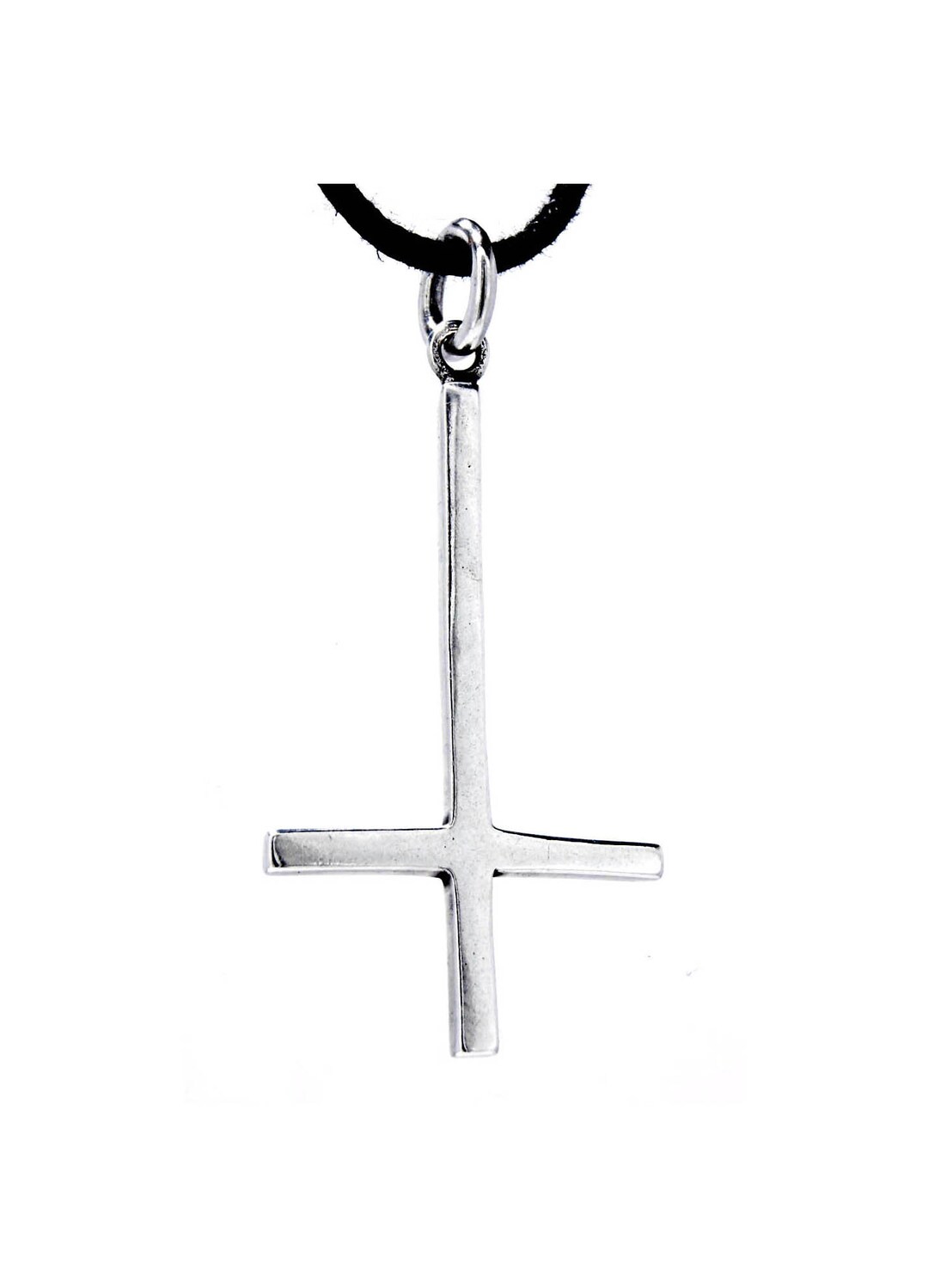 Cruz Invertida Satanás Diablo 925 Plata Sterling Cruz Inversa de Pedro ...