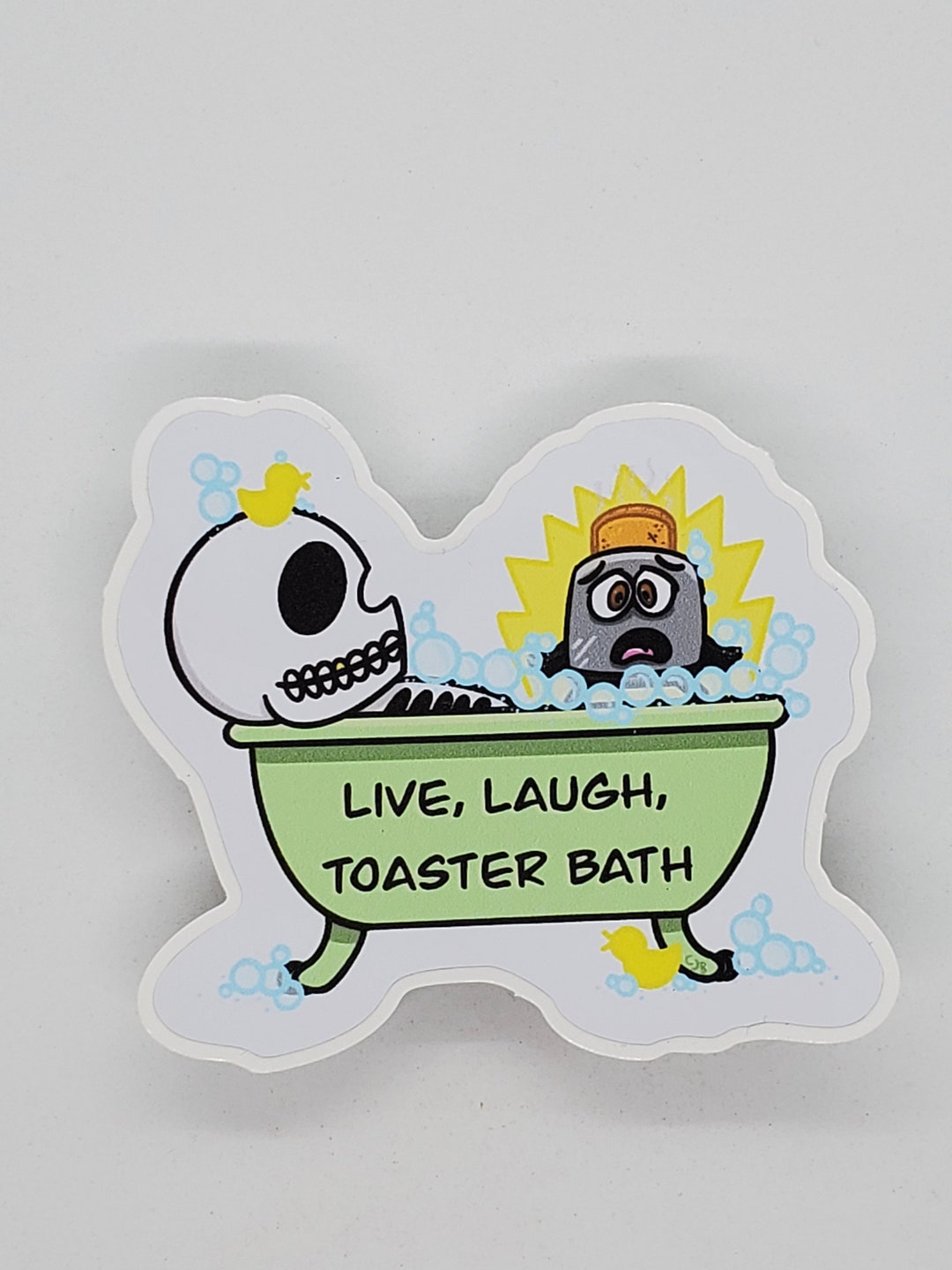 Live Laugh Toaster Bath Sticker - Etsy