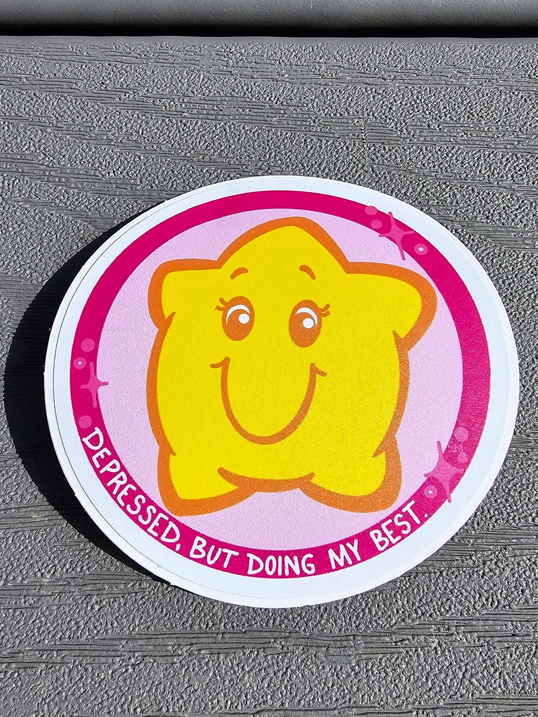 Depressed Gold Star - Etsy