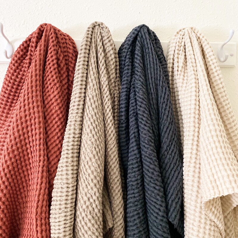 Waffle Linen Fabric - Etsy