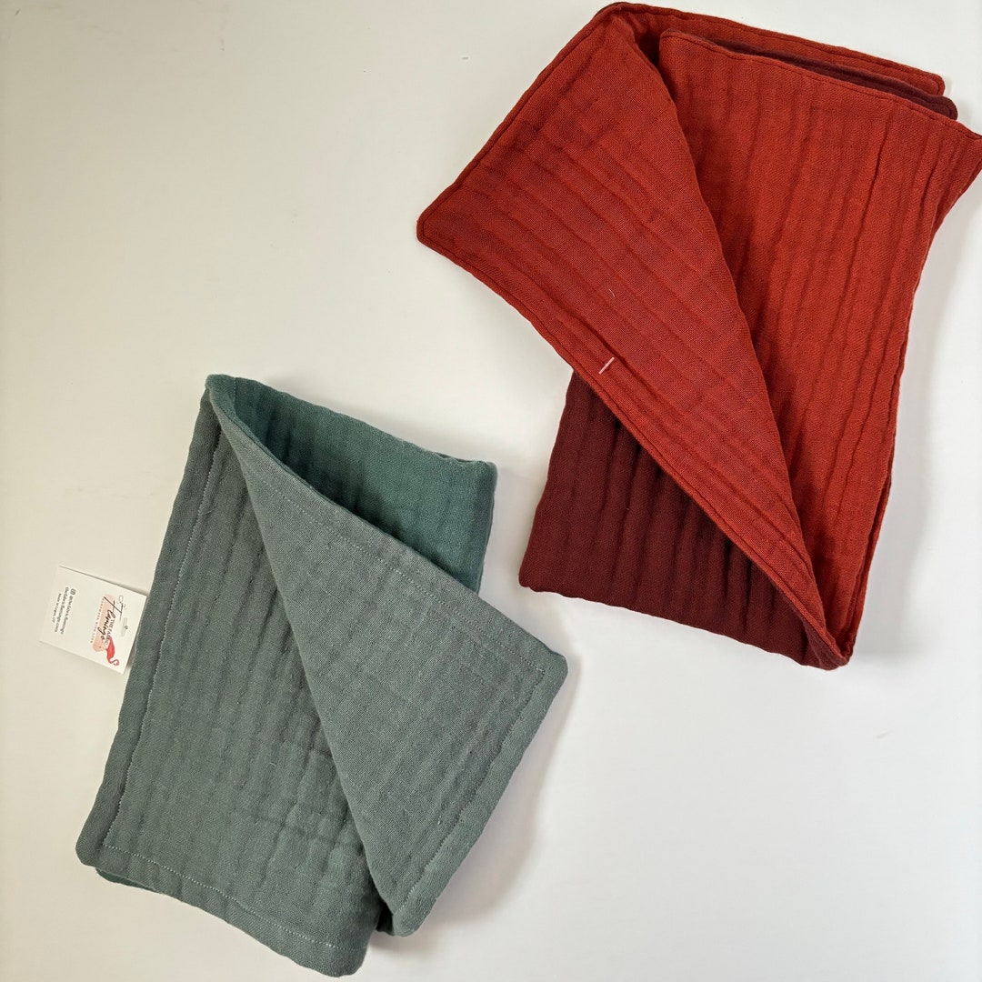 Two-toned Bubble Gauze 8-layer Baby Burp Cloths | Double Gauze Dual ...