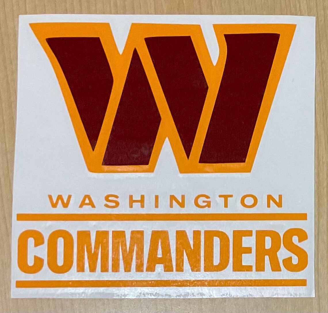 Washington Commanders Vinyl Digital Cut Car Decal Sticker for Car ...