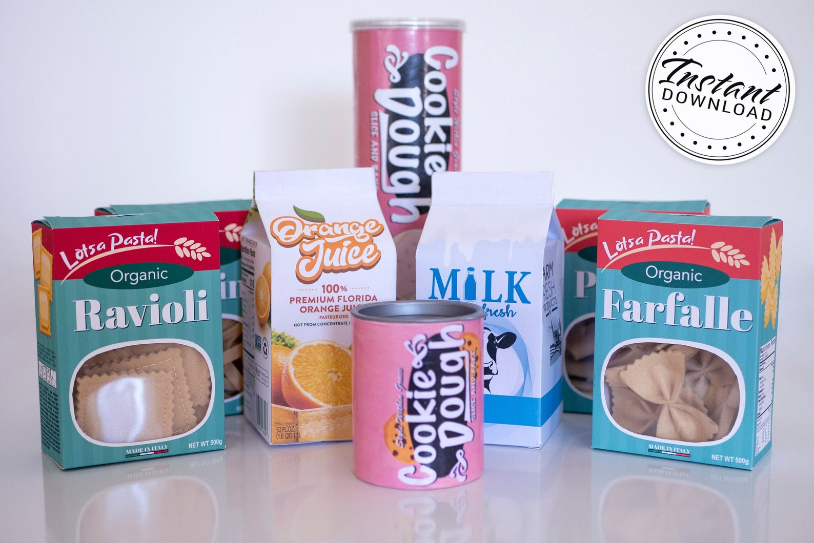 Printable Kids Play Food Labels Boxes and Cartons - Etsy Australia