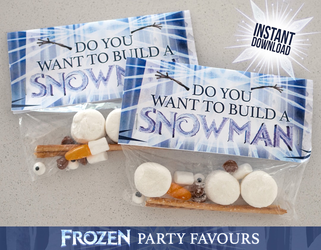 Do You Want to Build A Snowman Printable Frozen Themed Party Favour - Etsy