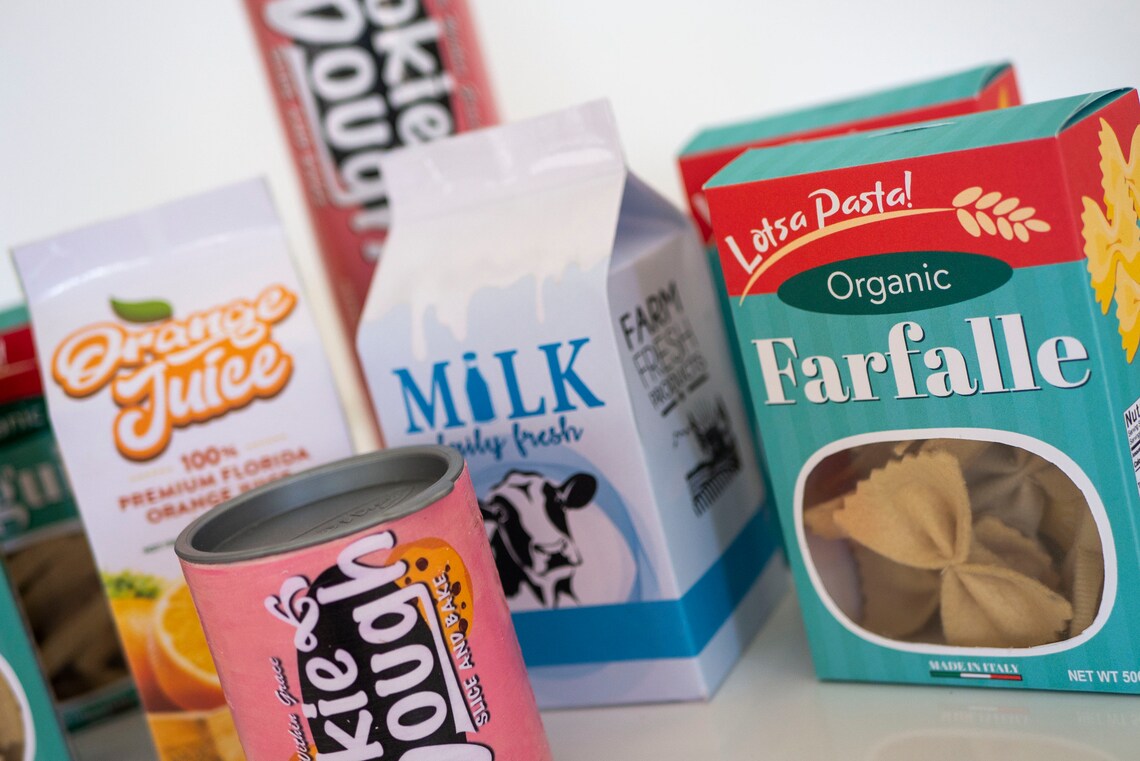 Printable Kids Play Food Labels, Boxes and Cartons - Etsy Australia