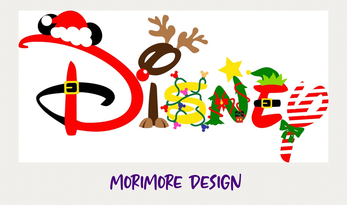 Disney Logo Svg Disney Christmas Svg Christmas Svg | Etsy