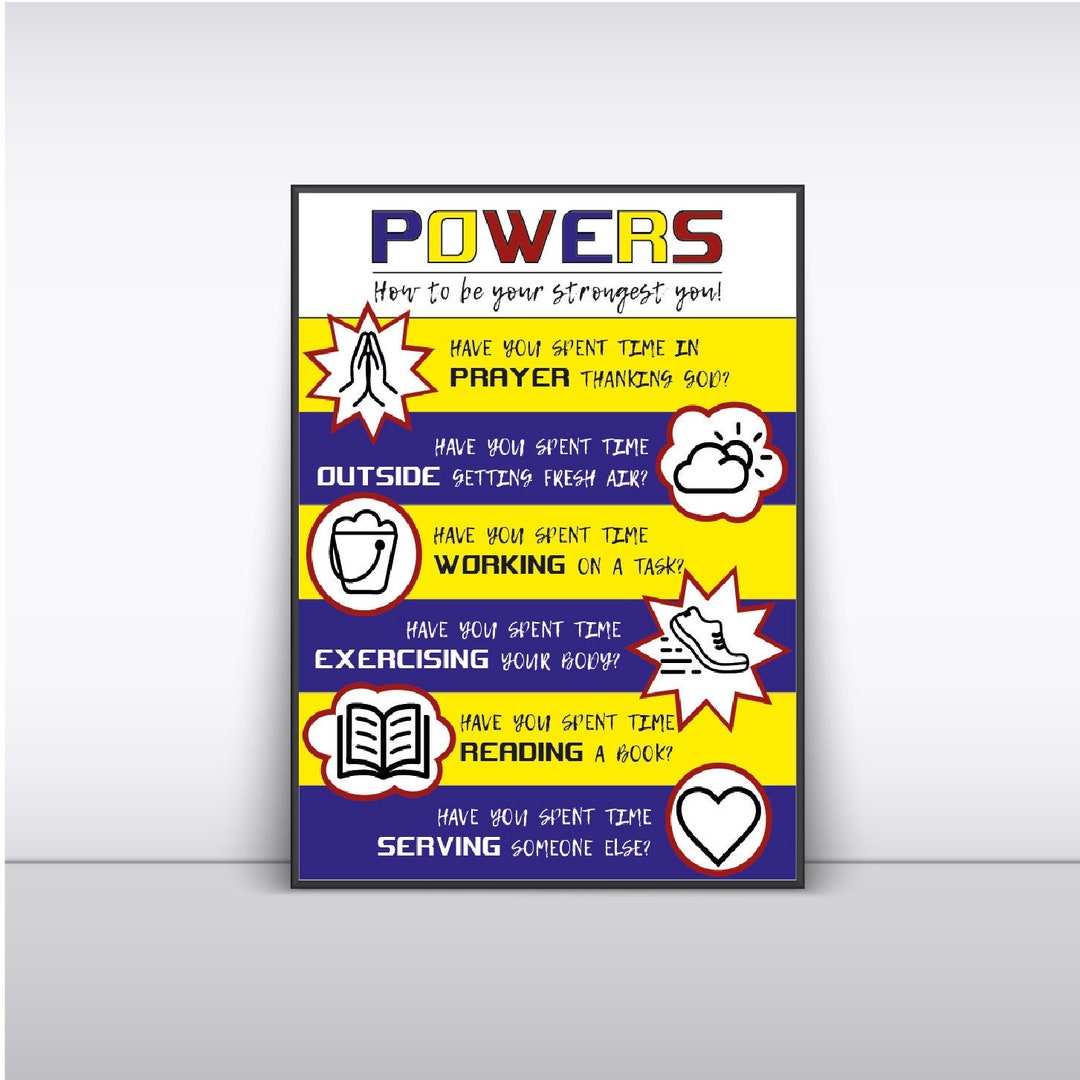 POWERS: Kids Daily To-do's for Strength of Character (superhero Style ...