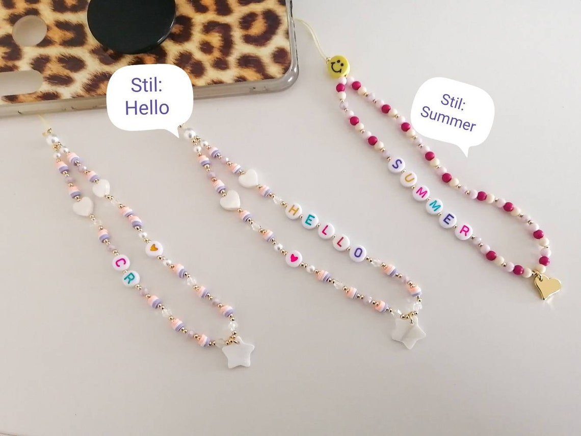 Bunte Handykette Handy Kette Perlen Phone Chain Handy Band | Etsy