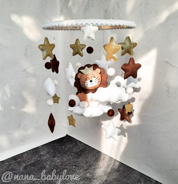 Crib mobile boy Baby mobile boy Crib mobile lion Nursery decor | Etsy