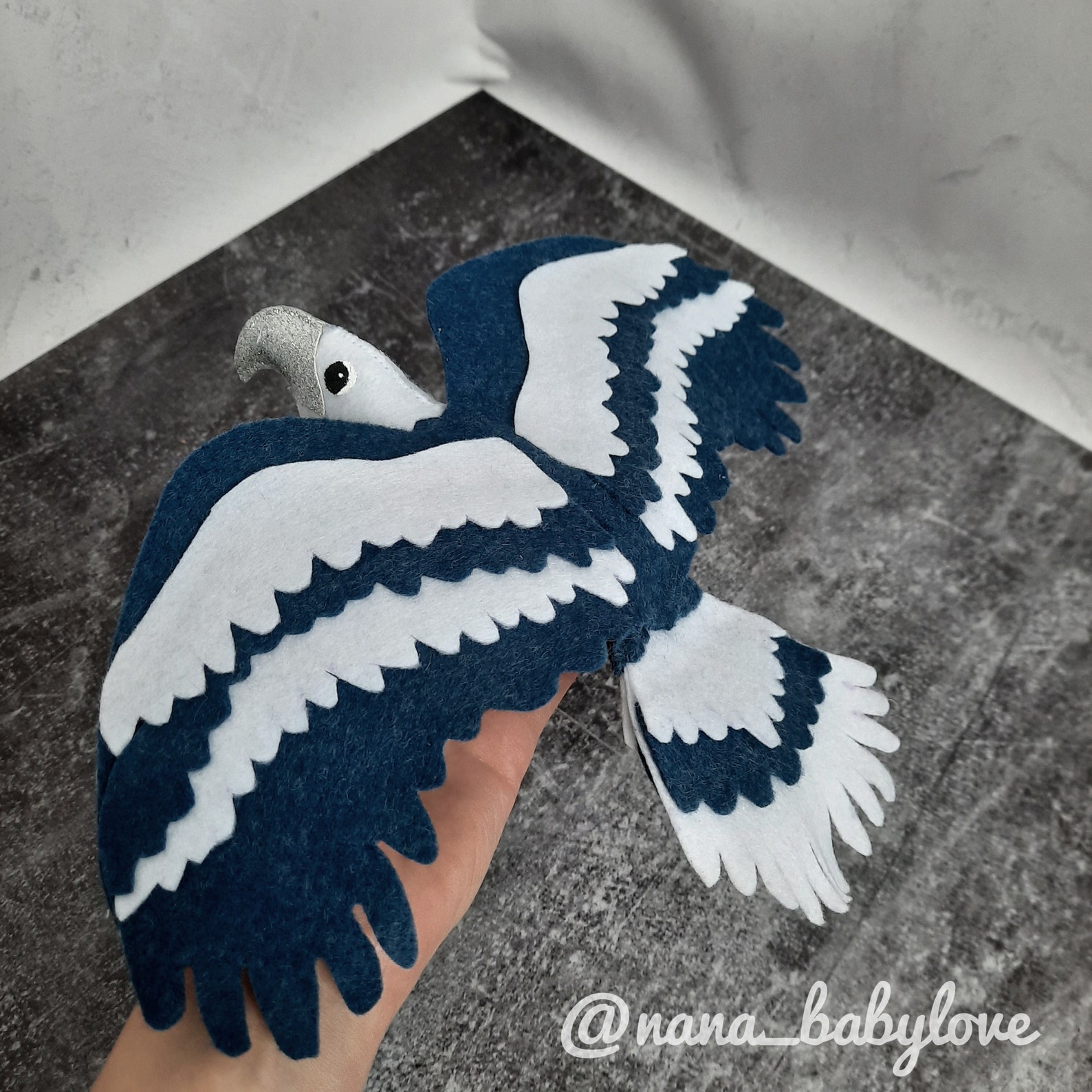 Eagle Toy Eagle Felt Symbol of America Blue Birds Big Bird - Etsy