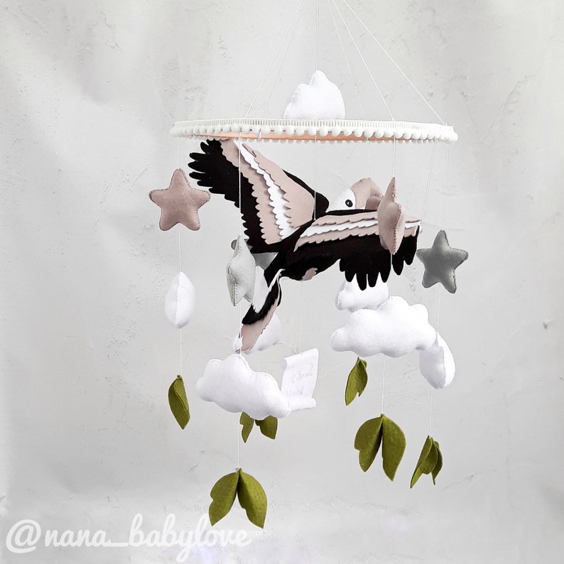 Crib Mobile Neutral Crib Mobile Eagle Brown Eagle Nursery Decor Baby ...