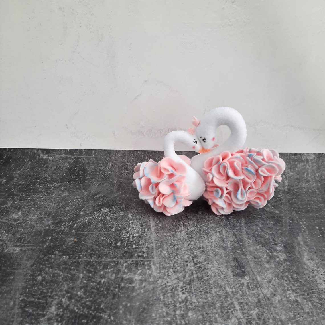 Mom and Baby Toys Swan Toy Felt Animals Felted Animals Nursery Decor ...