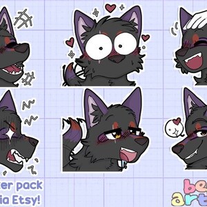 Custom Emotes / Stickers for Telegram, Discord, Twitch Etc Furry, Dnd ...