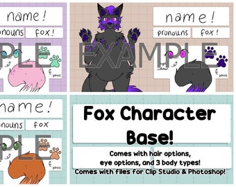 Furry Ref Sheet Fursona Reference Sheet Custom Art - Etsy UK